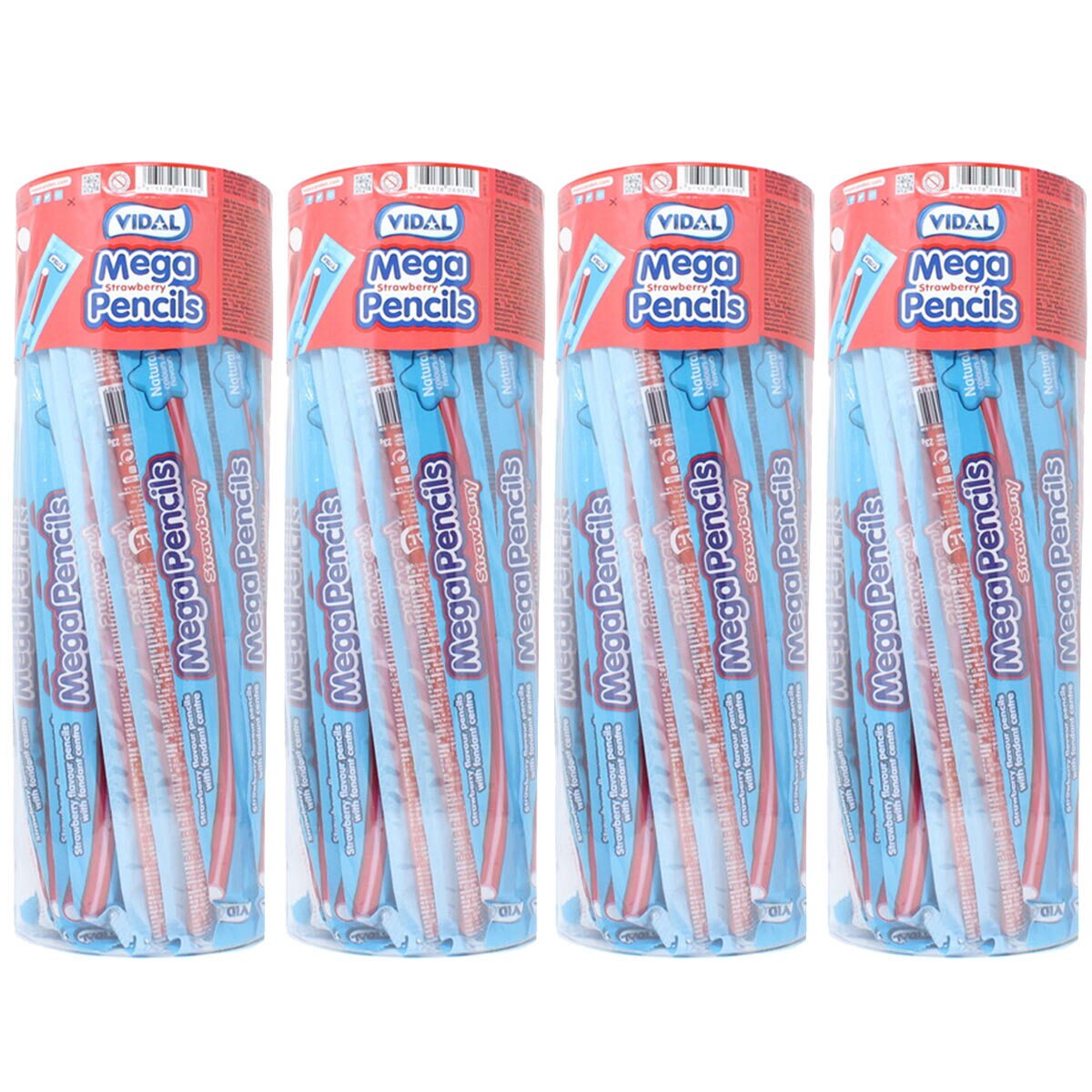 Vidal's Strawberry Mega Pencil, 40 x 23g x 4 | Costco UK