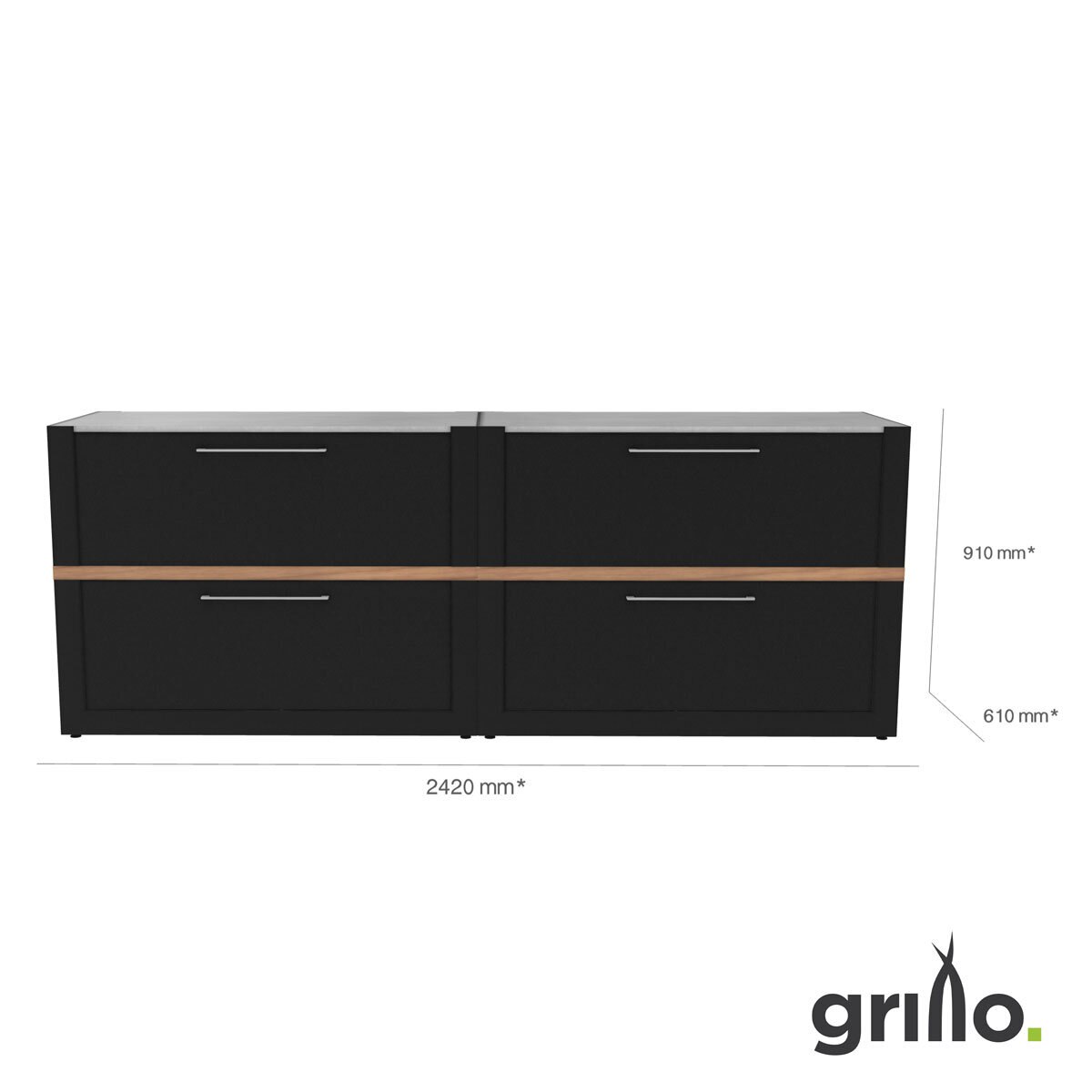 Installed Grillo Element Sunbury Outdoor Kitchen | Costco UK