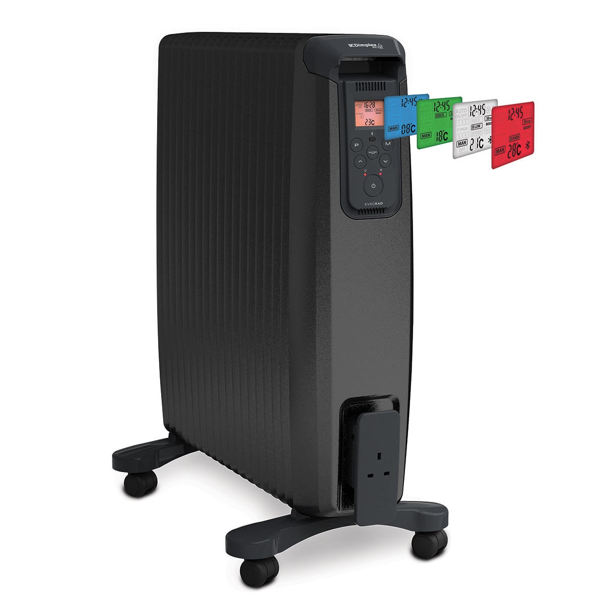 Dimplex 2kW EvoRad Bluetooth Controlled Oil Free Radiator in Anthracite ...