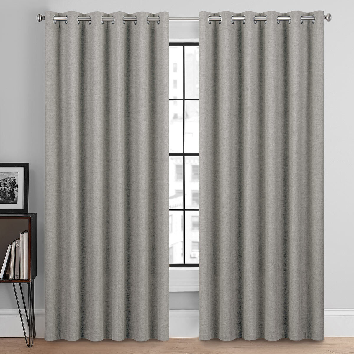 Brookstone Total Blackout Eyelet Curtains, 228x228 cm in ...