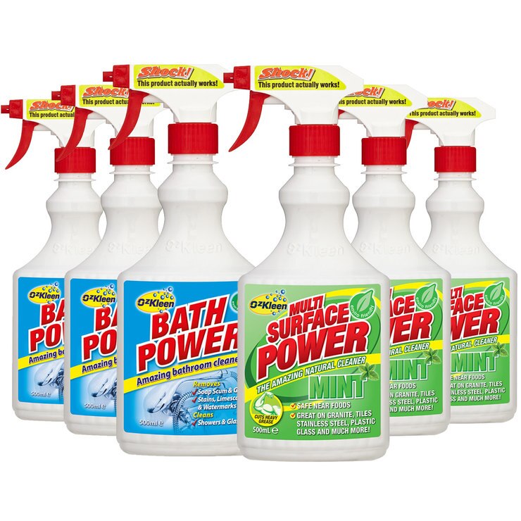 Ozkleen Bath Power and Multi-Surface Cleaner, 3 x 500ml | Costco UK