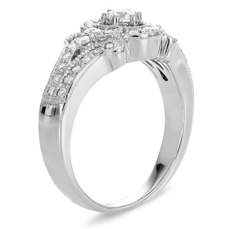 0.50ctw Round Brilliant Cut Diamond Ring, 18ct White Gold | Costco UK