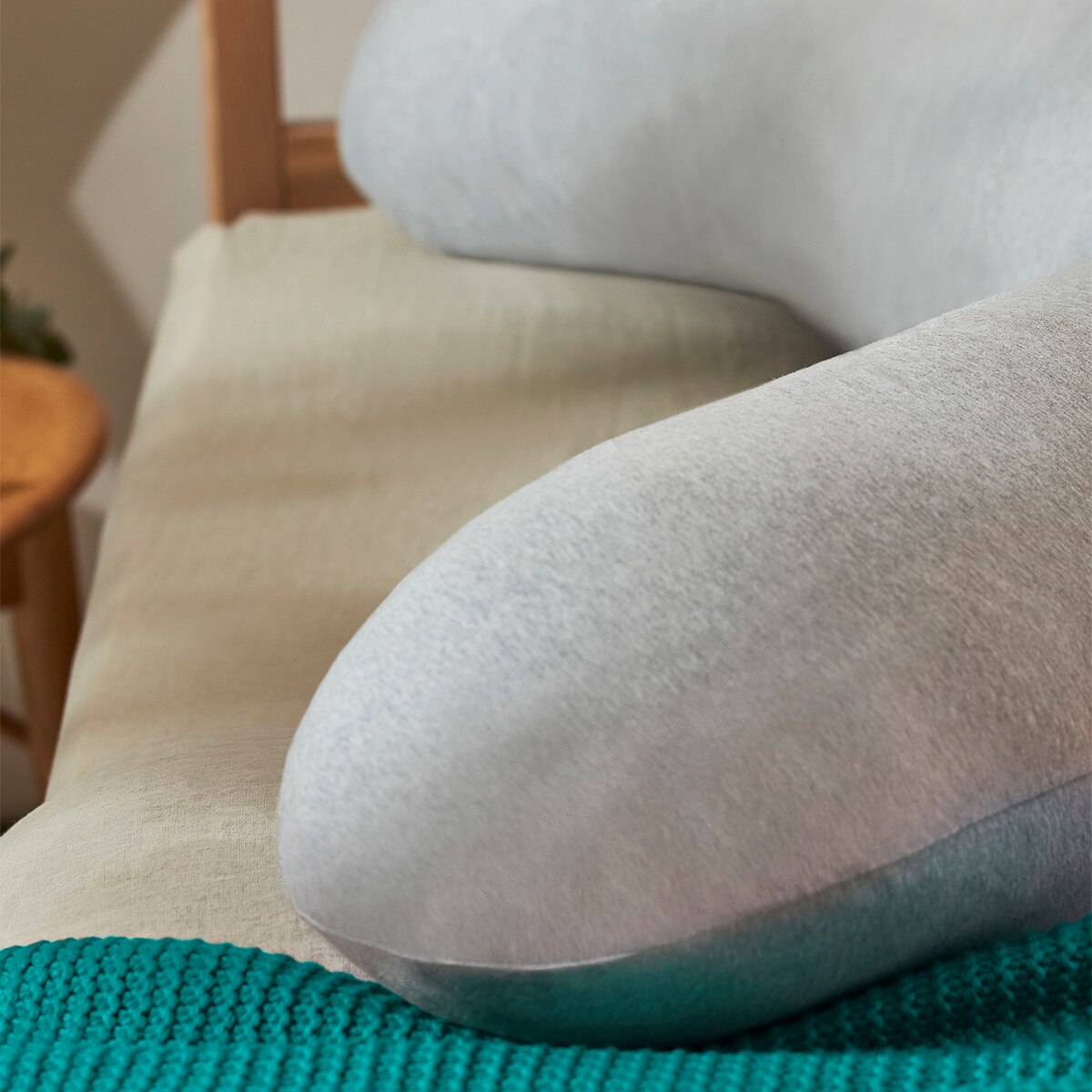 Kally Sleep Orthopaedic Full Body Support Pillow, Heathered Grey ...