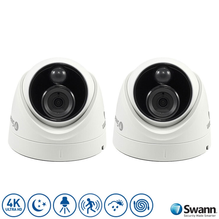 Swann 4K Ultra HD Thermal Sensing Dome Security Camera x 2, SWPRO ...