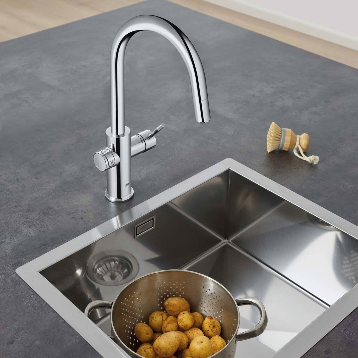 GROHE Blue Home Filtered, Cool & Sparkling Kitchen Water Tap in Two ...