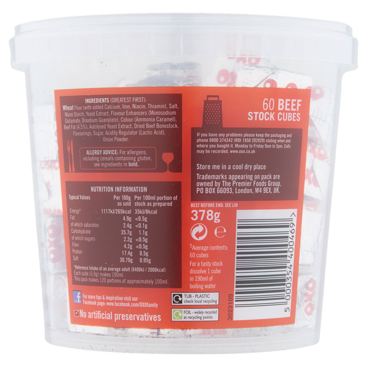 OXO Beef Stock Cubes, 60 Pack | Costco UK