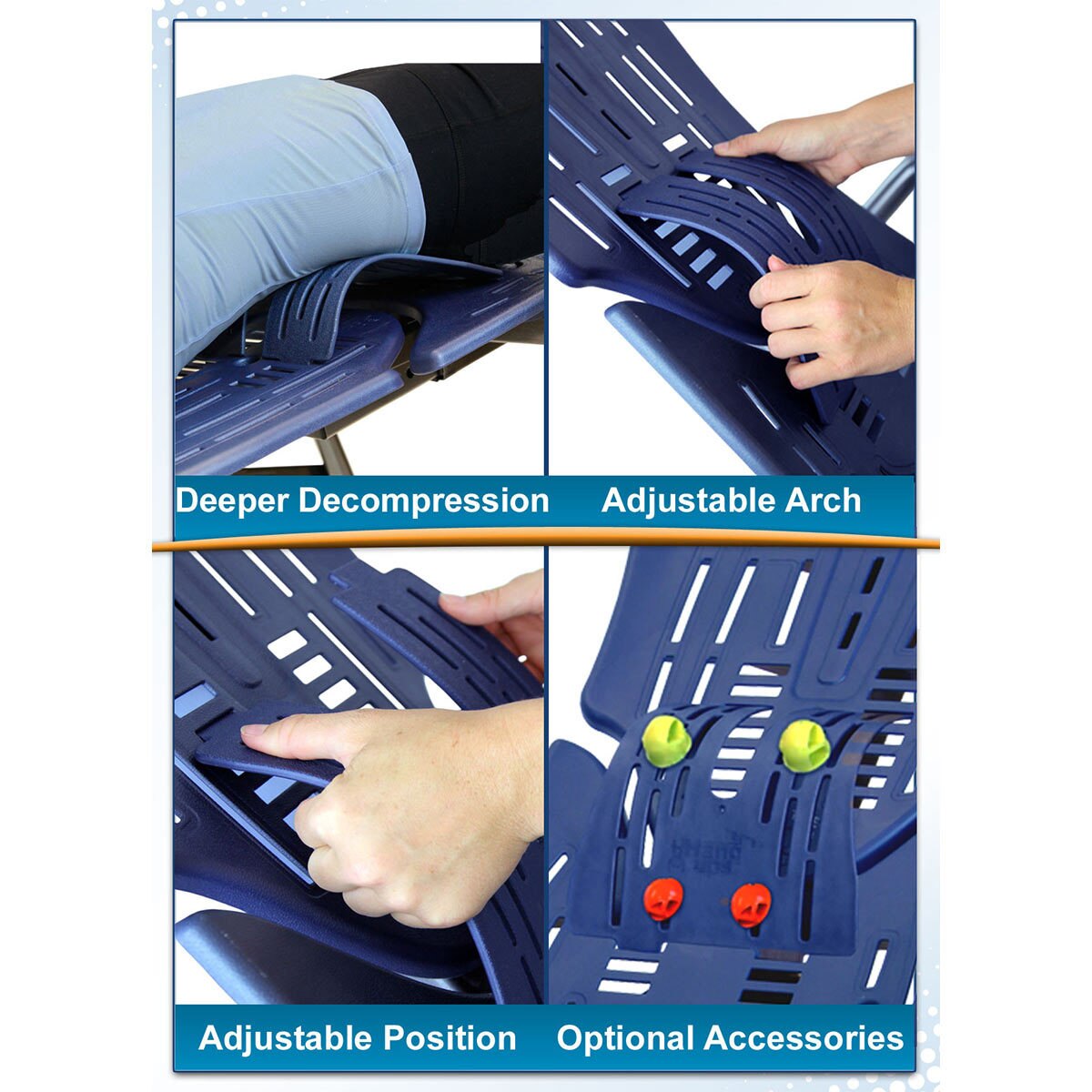 Teeter EP-960 Inversion Table with Massage Nodes and Lumber Bridge ...