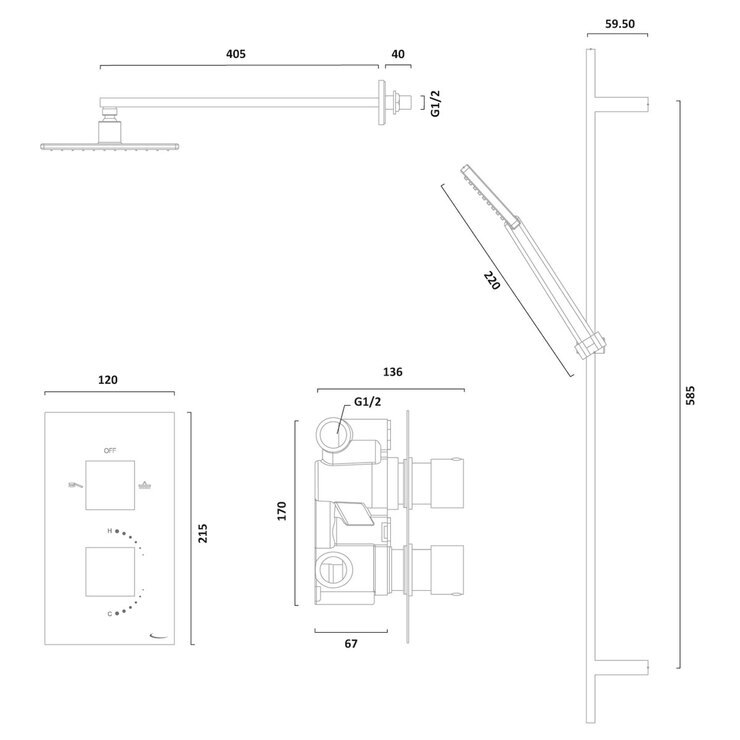 Tavistock Nomad Concealed Two Function Shower | Costco UK Tavistock Nomad Concealed Two Function Shower | Costco UK