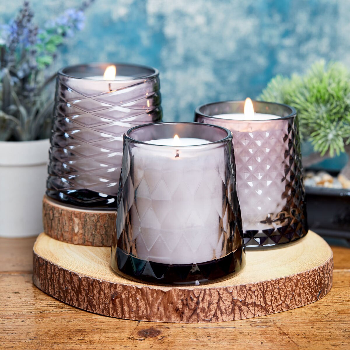 Torc Fragranced Textured Glass Candles, 3 Pack | Costco UK