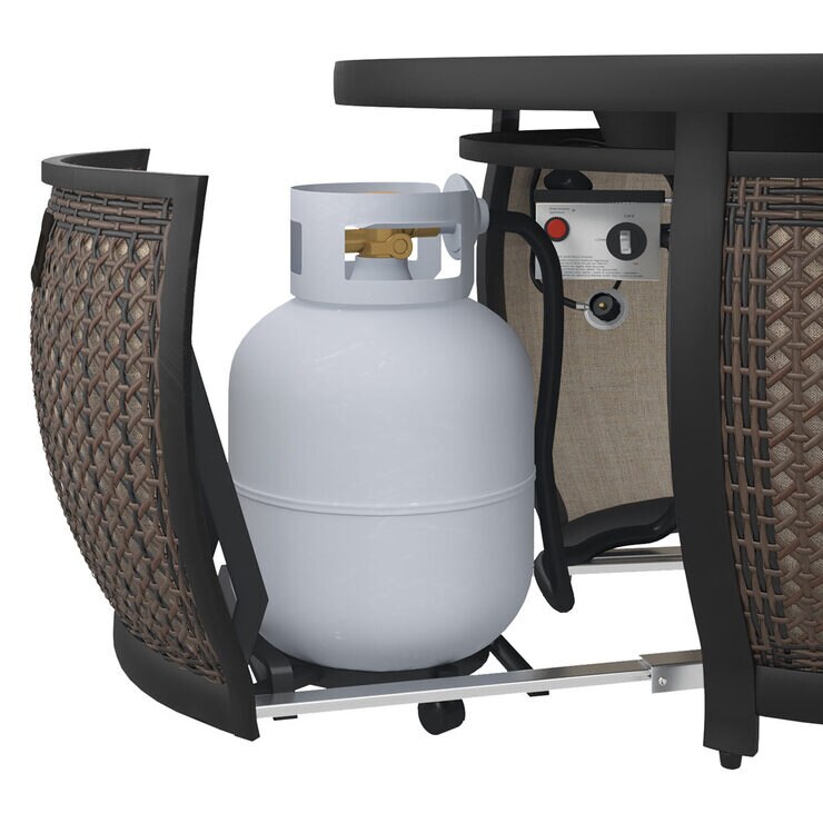 Agio Vermont 5 Piece Woven Fire Chat Set + Cover | Costco UK