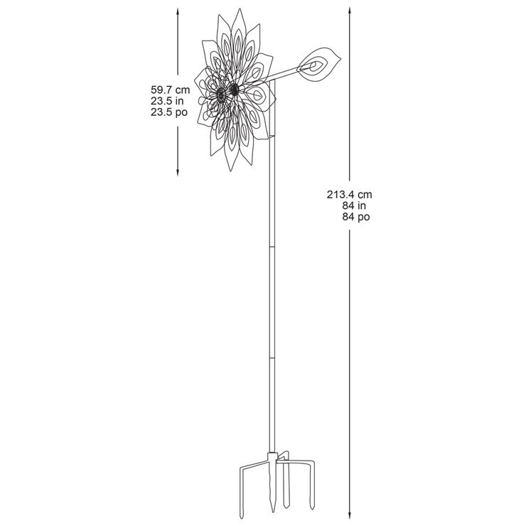 Stylecraft 84" (213cm) Flower Wind Catcher | Costco UK
