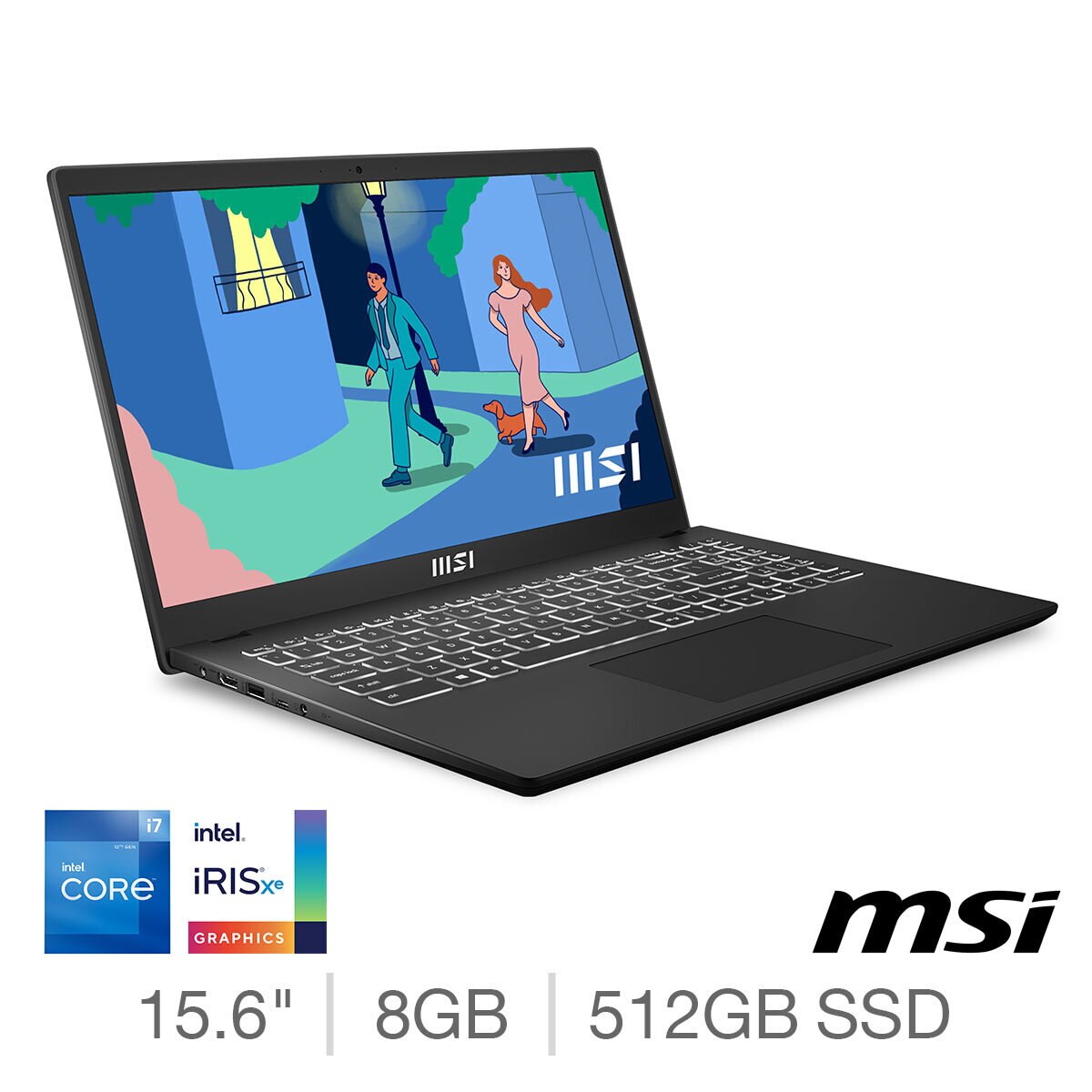 MSI Modern 15, Intel Core i7, 8GB RAM, 512GB SSD, 15.6 In...