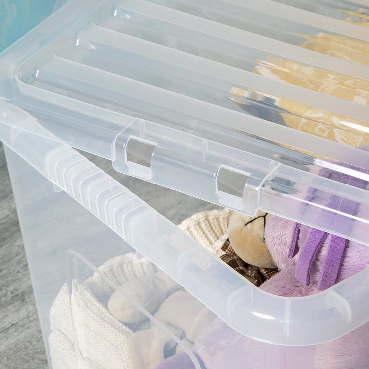 Wham 80L Crystal Clear Plastic Box and Lid - 3 Pack | Costco UK