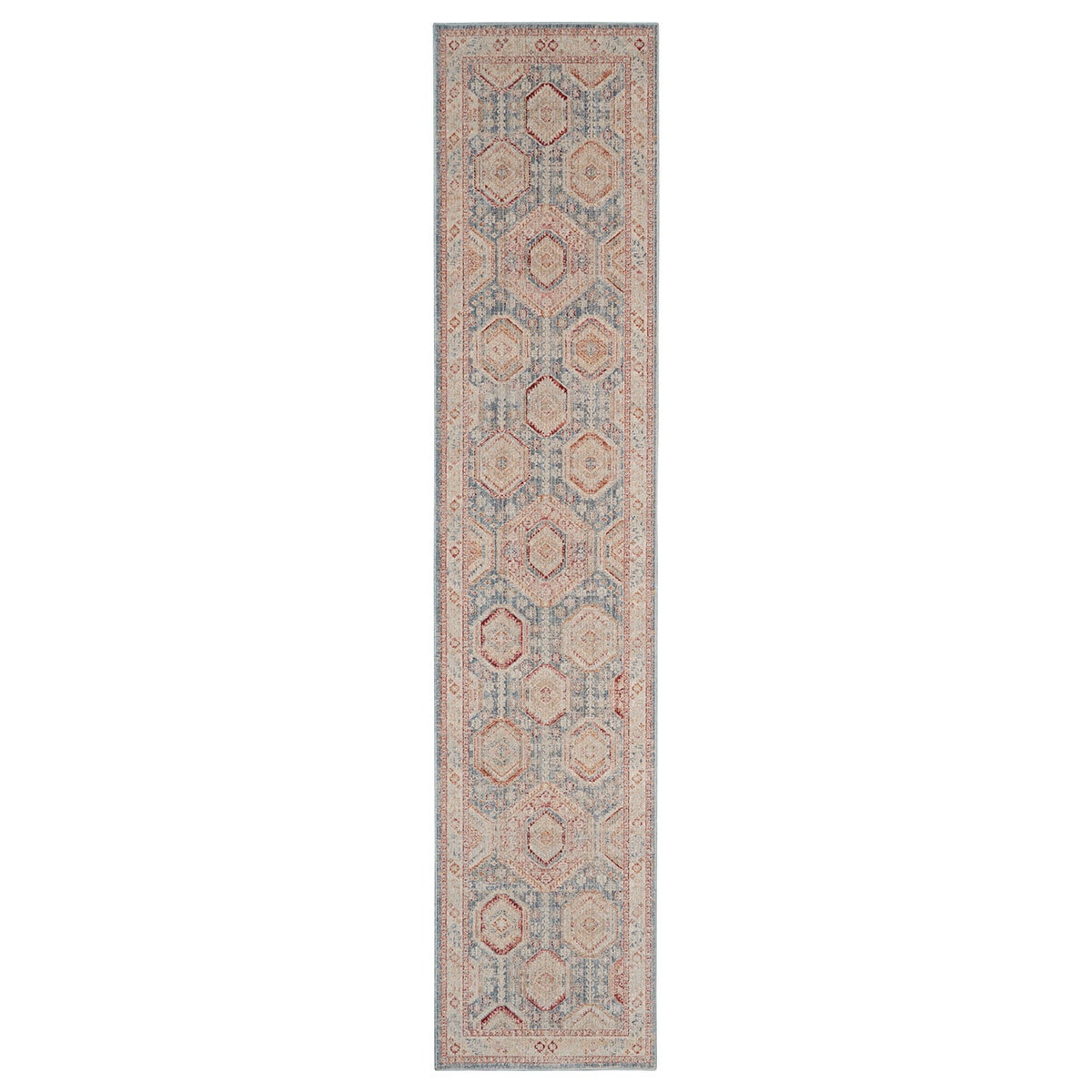 Homestead Blue Bordered Runner Rug, 79 x 305 cm | Costc...