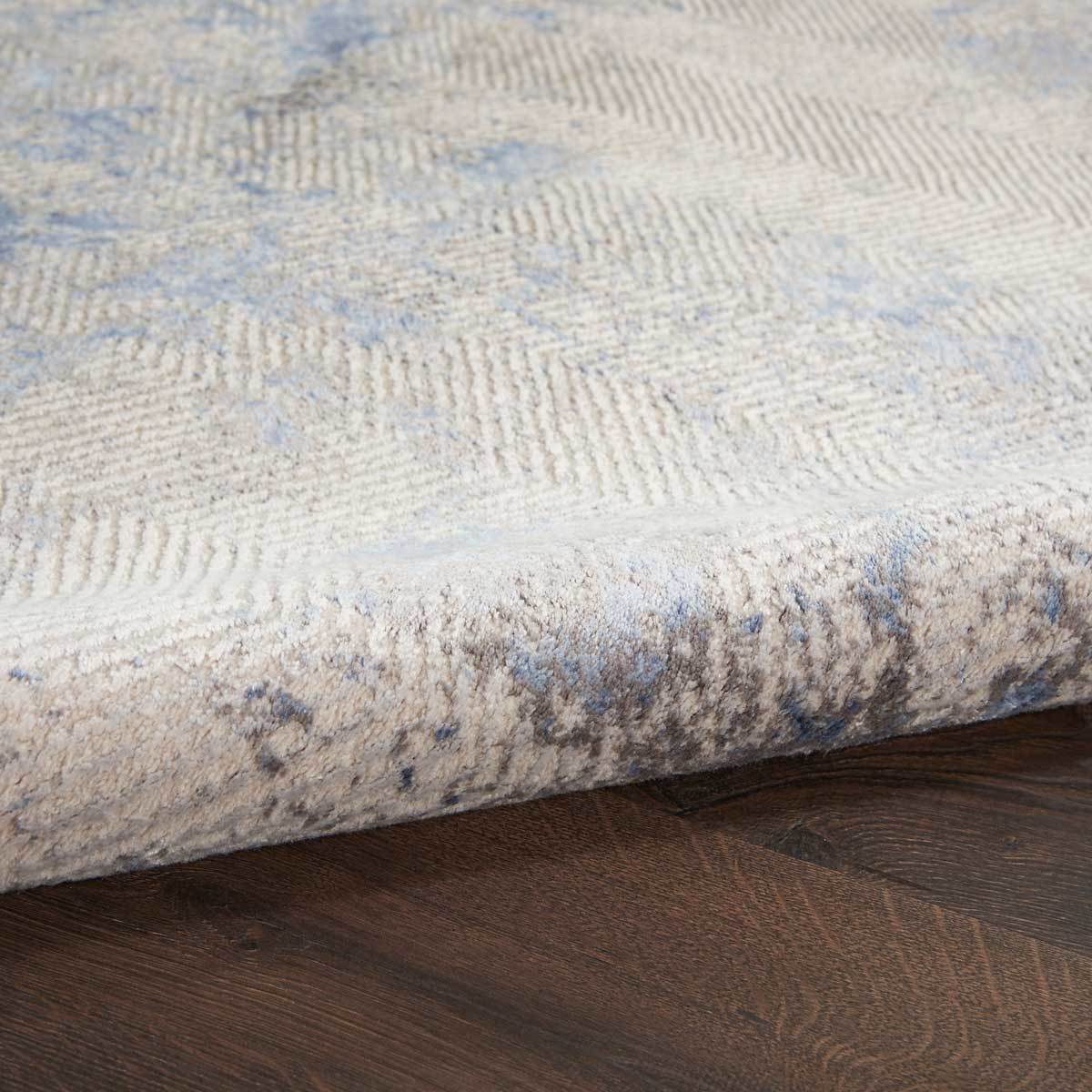 Silky Textures Blue Shimmer Rug in 2 Sizes | Costco UK