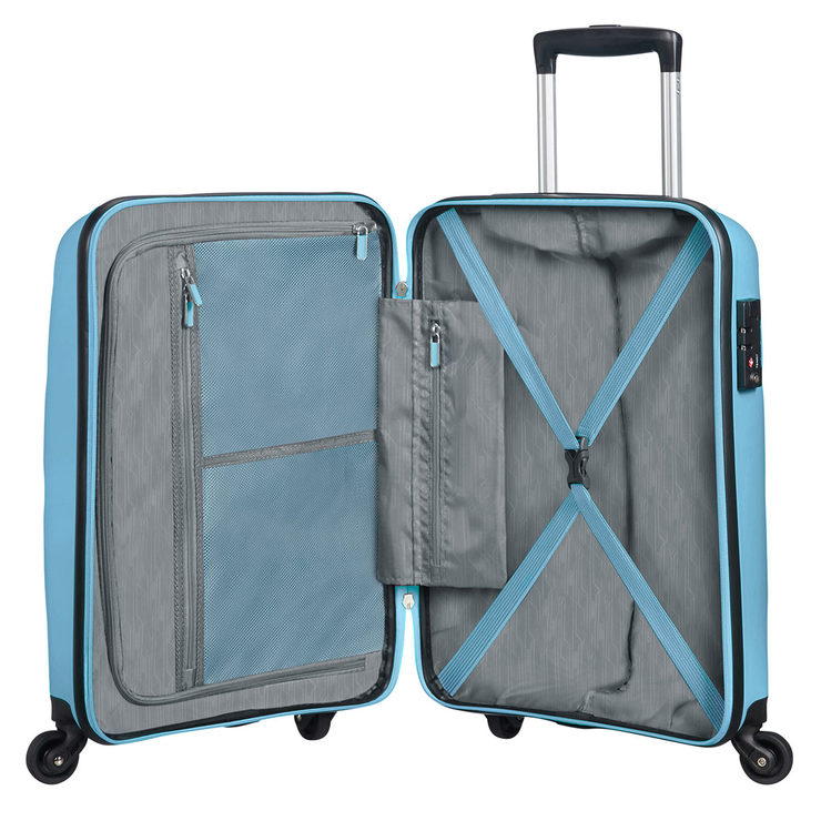 American Tourister Bon Air 55cm Carry On Spinner Case, Blue Topaz ...