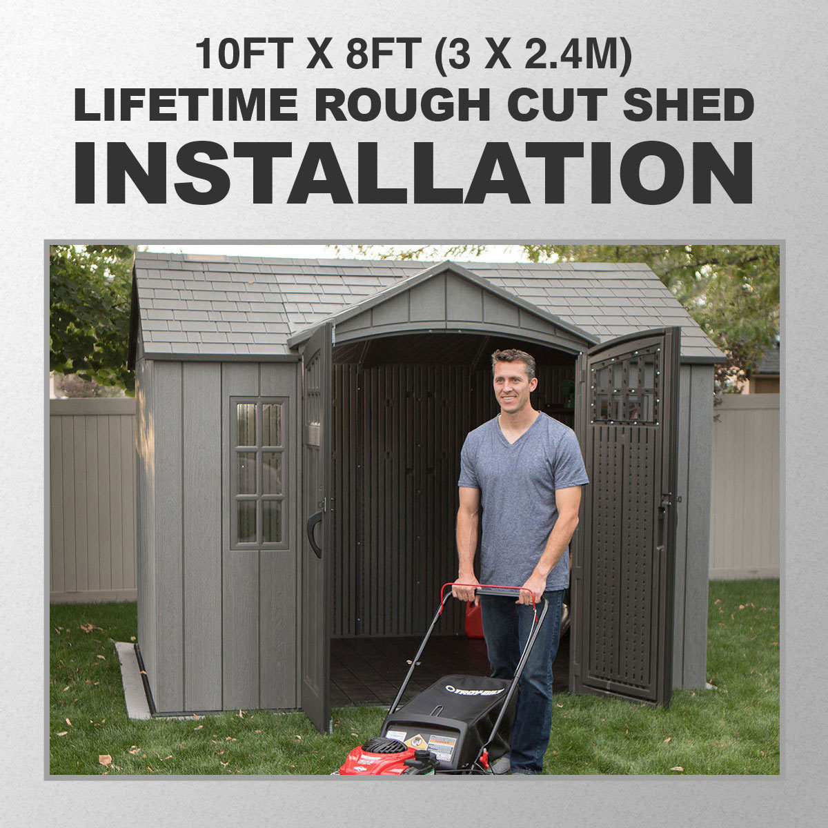 Installation for Lifetime 10ft x 8ft (3 x 2.4m) | Costco UK