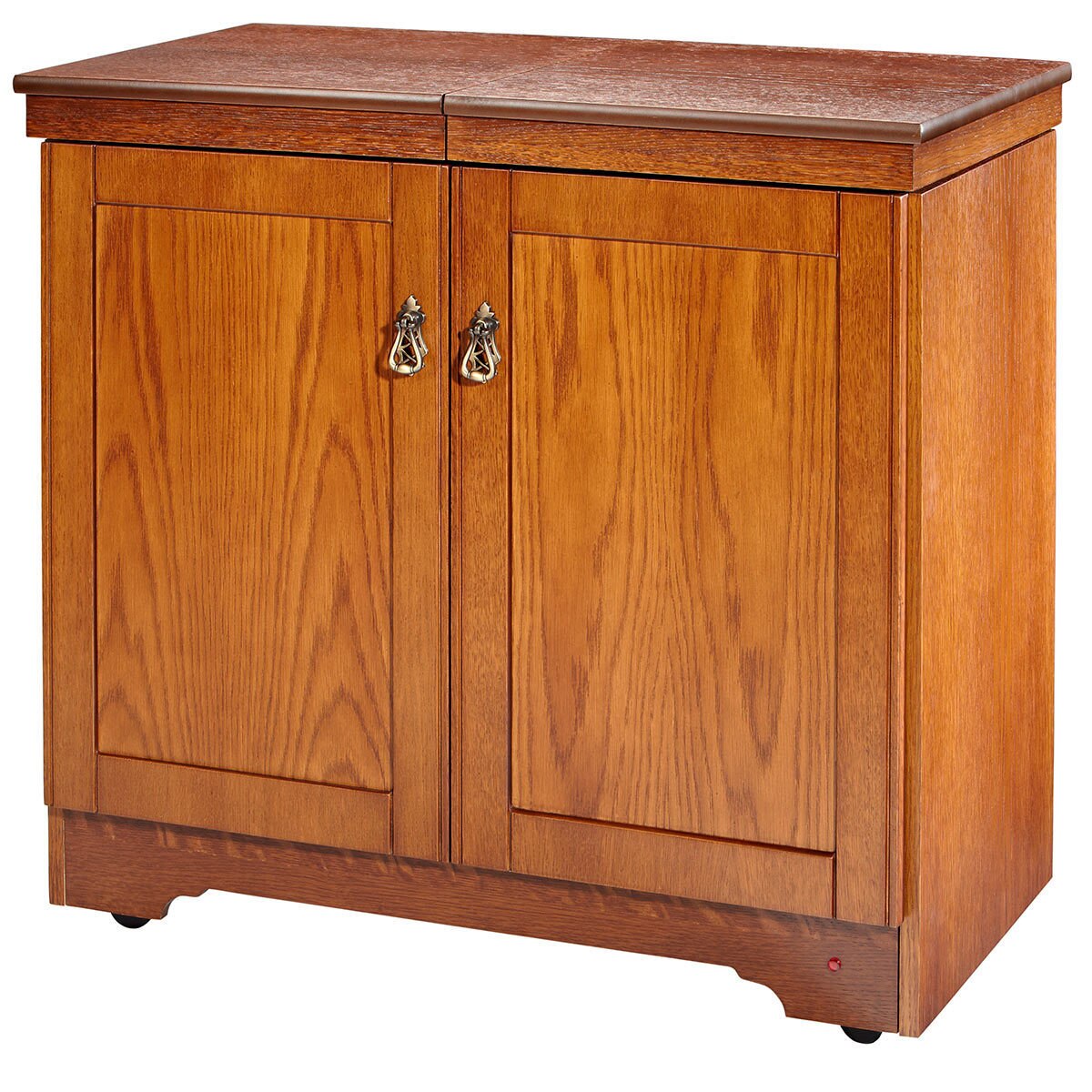 Hostess Heated Trolley with Antique Oak Veneer Finish, HL6242AO | Costco UK