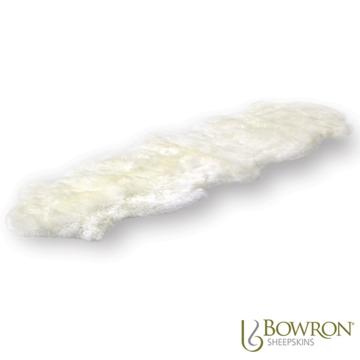 Bowron Longwool 100% Sheepskin Double Rug, Ivory | Costco UK