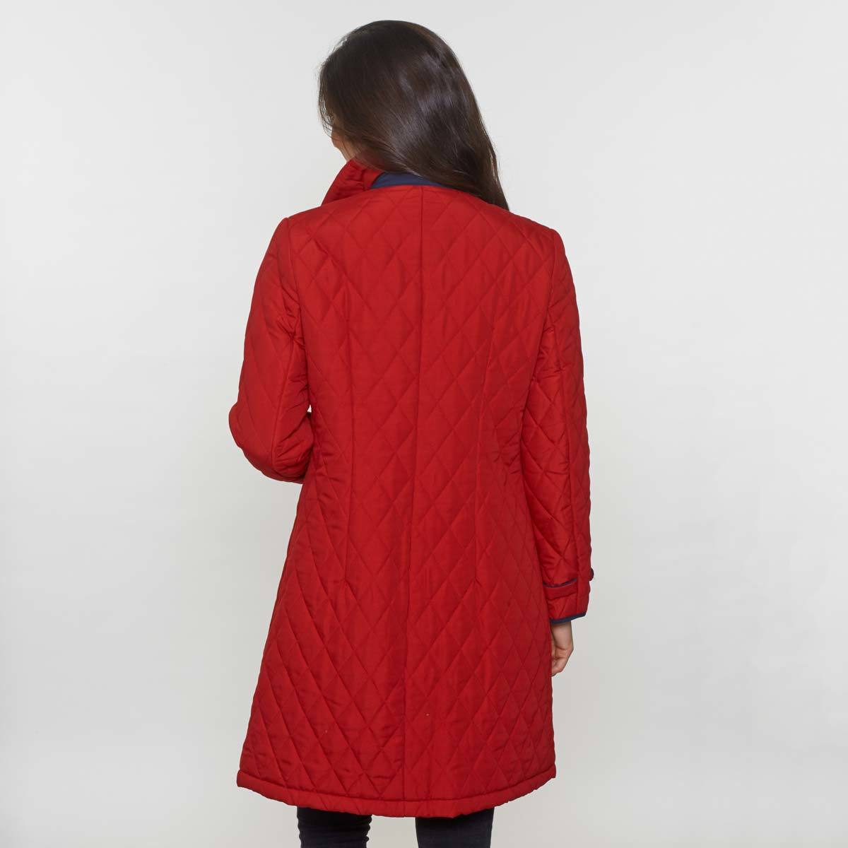 David Barry Women's Contrast Trim Coat in Red, 18 | Costco UK