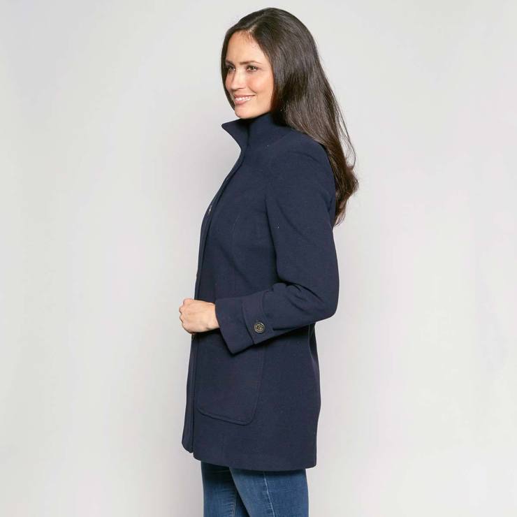 David Barry Women's Cashmere Mix Coat in Navy | Costco UK