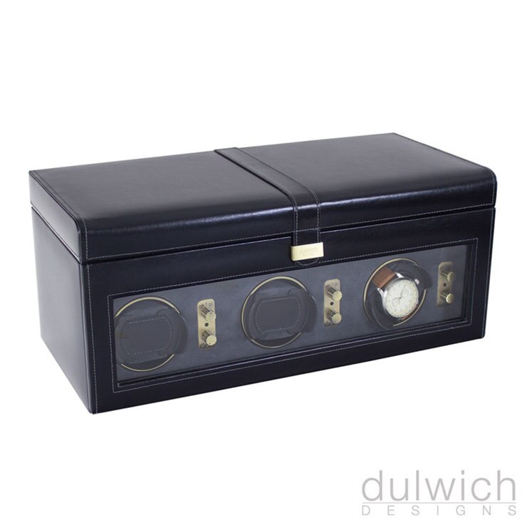 Dulwich Designs Leather Heritage Triple Watch Rotator in 2 Colours ...