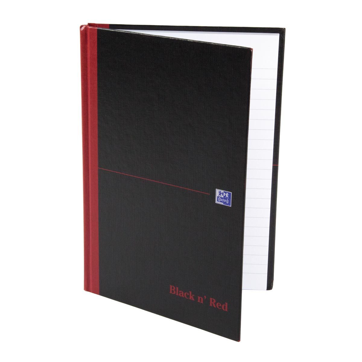 Black n Red A5 Casebound Notebook 90gsm 192 pages - Pack of 10 | Costco UK