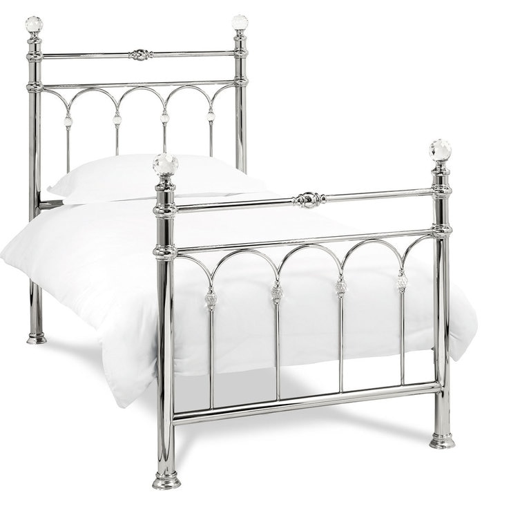 Bentley Cristina Antique Nickel Finish Metal Bed Frame, Single | Costco UK