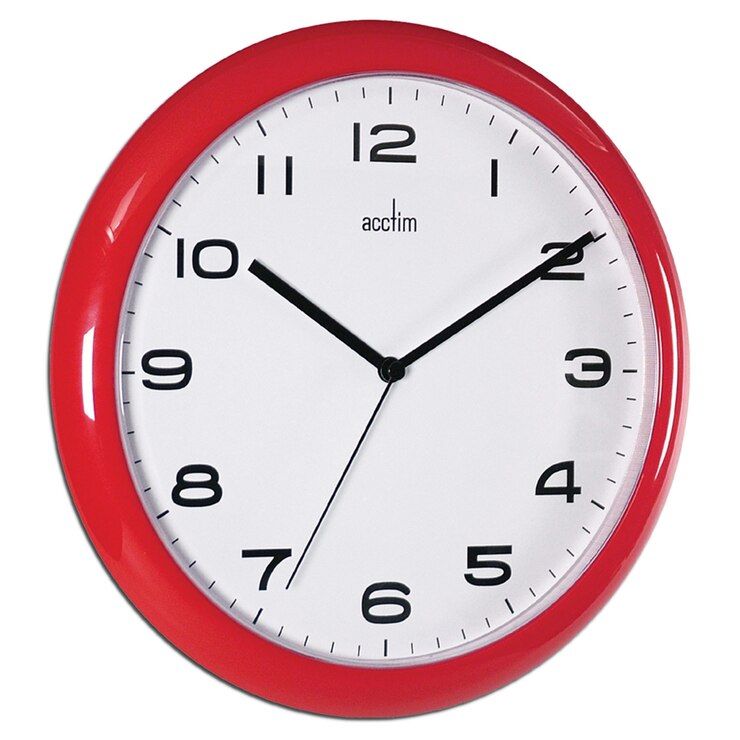 Acctim Aylesbury Wall Clock Red 92/303 | Costco UK