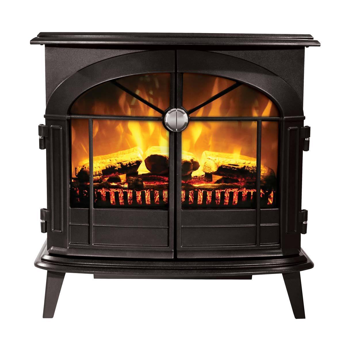 Dimplex Leckford Optiflame Electric Stove in Matt Black, 2kW | Costco UK