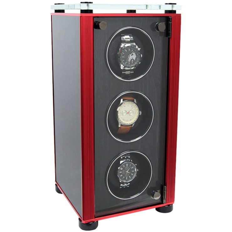 Dulwich Designs 3 Piece Wooden Watch Rotator in Black/Red | Costco UK