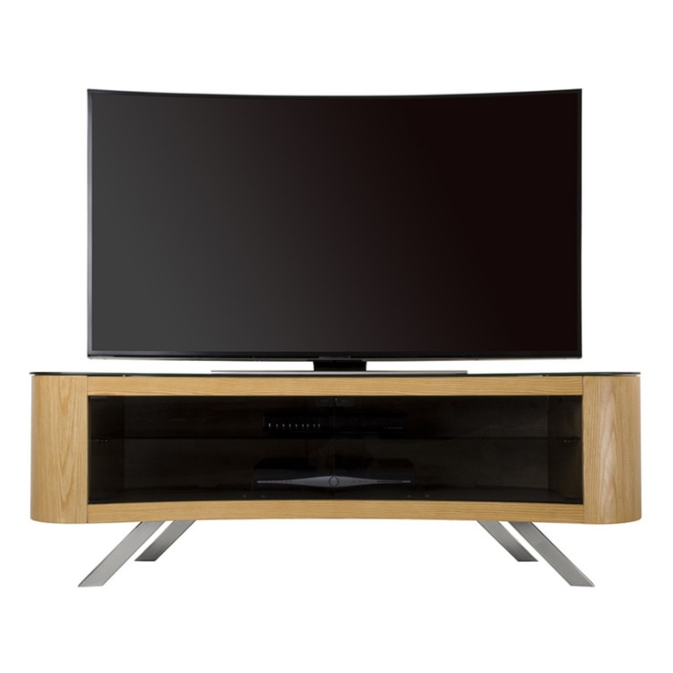 AVF Bay Affinity Curved 1500 TV Stand for TVs up to 70", Oak | Costco UK