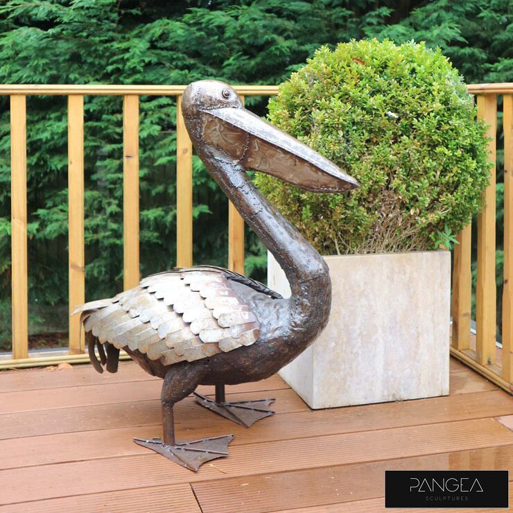 Pangea 2ft 8" (81.3cm) Pelican Ornamental Metal Structure - Life Size ...