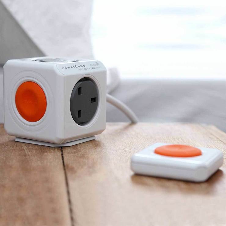 PowerCube Extended Extension Plug with 1.5m Cable and Kinetic Remote ...