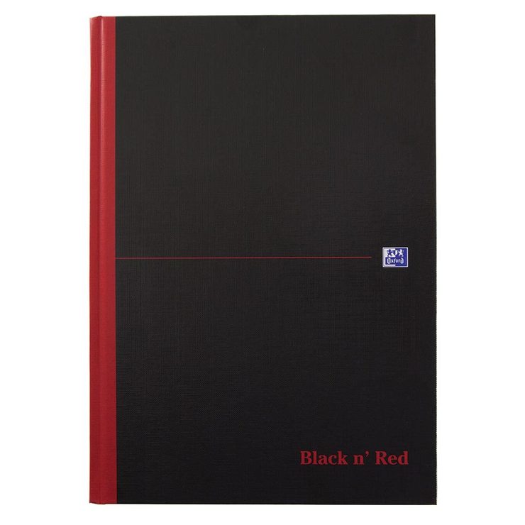 Black n Red A4 Casebound Notebook 90gsm 192 pages - Pack of 10 | Costco UK