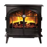 Dimplex Leckford Optiflame Electric Stove in Matt Black, 2kW | Costco UK