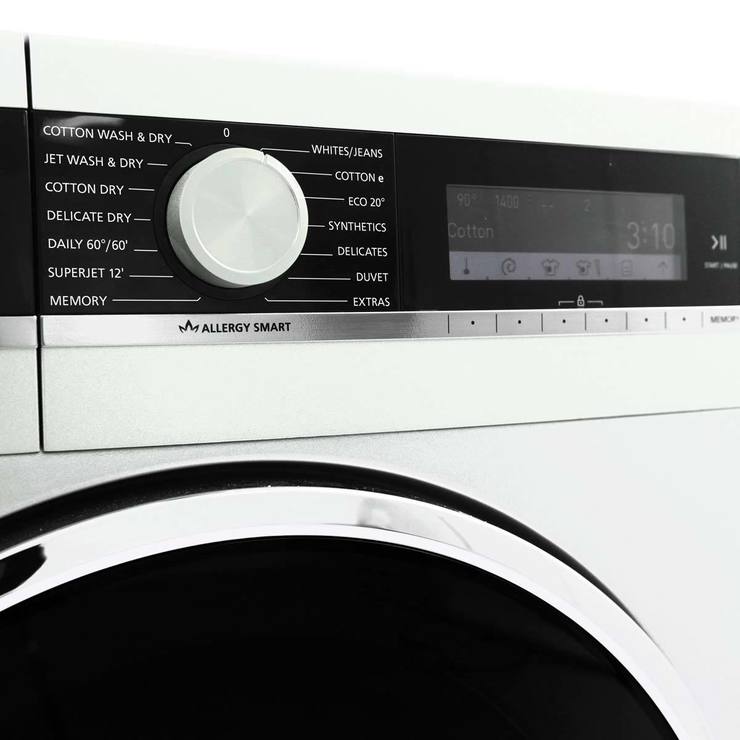Sharp ES-GDD9144W0, 9kg/6kg, 1400rpm Washer Dryer A Rated in White ...