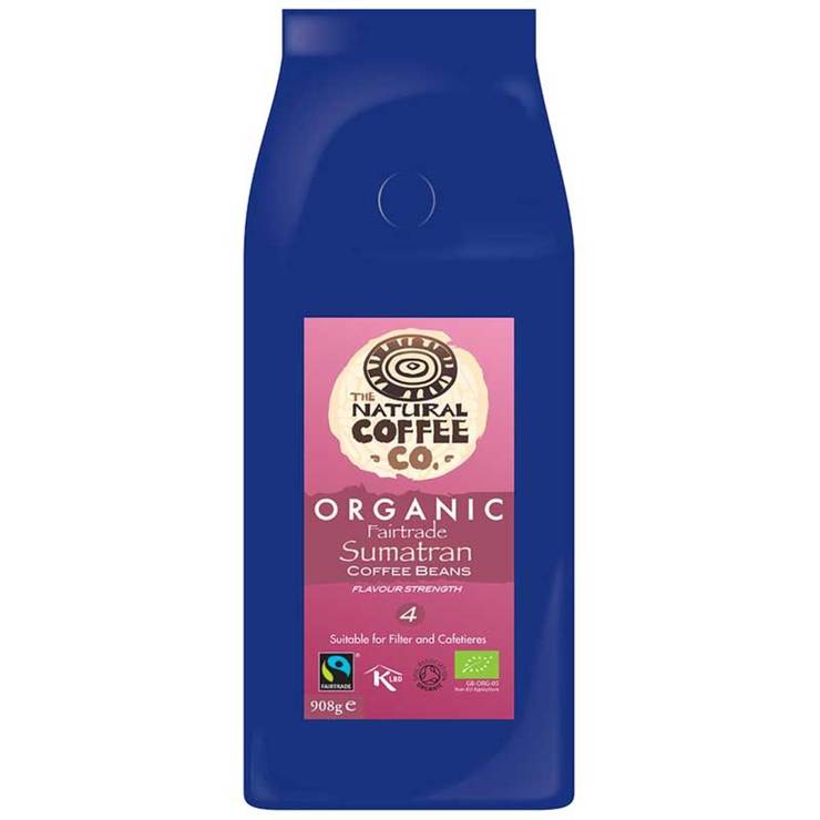 The Natural Coffee Co. Organic Sumatran Whole Bean Coffee, 908g | Costco UK