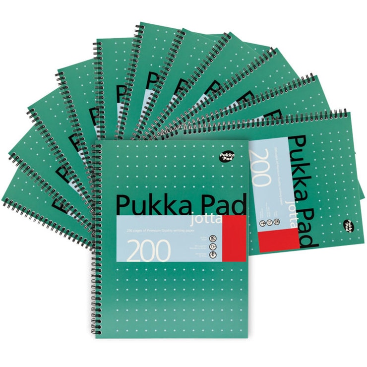 Pukka Pads A4 Wirebound Jotta Metallic Pads 80gsm 200 Pages - Pack of ...