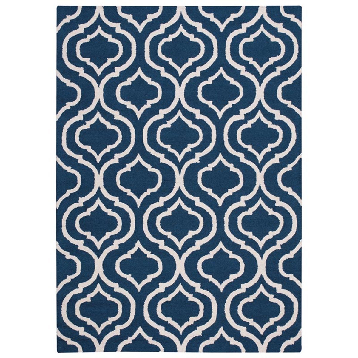 Trellace Rug in Navy, 175 x 114cm | Costco UK